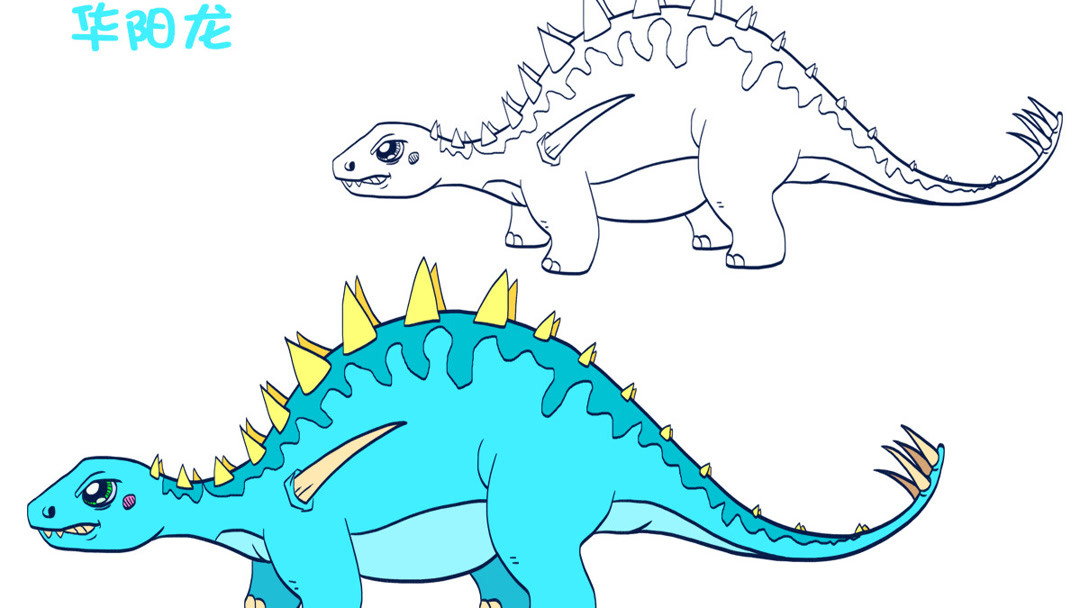 简笔画大全,华阳龙(二)
