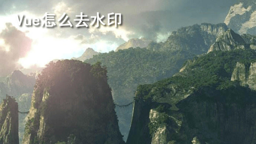 Vue怎么去水印