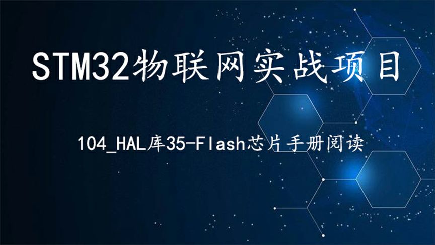 STM32物联网实战项目_104_HAL库35-Flash芯片手册阅读
