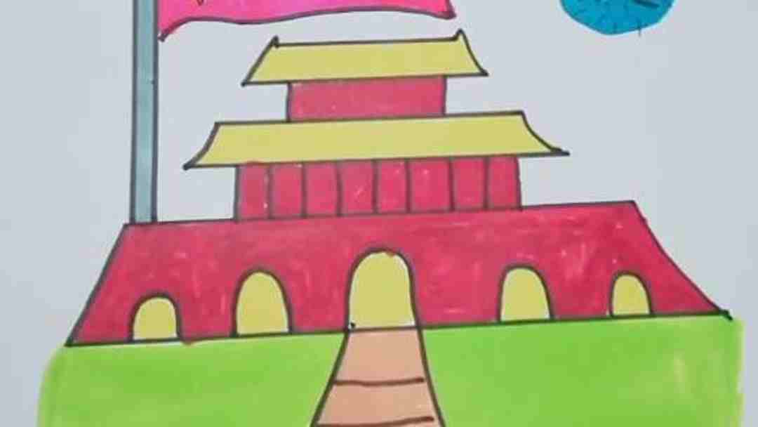 国庆节简笔画来了