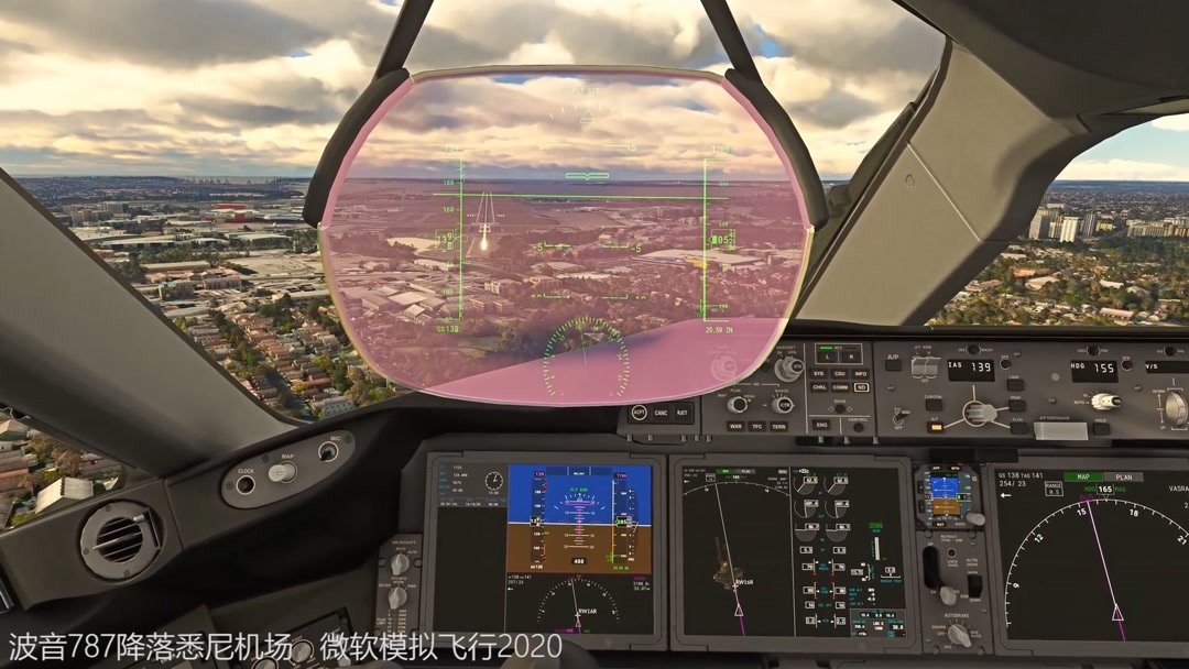 波音787降落悉尼机场 微软模拟飞行2020 这画质还是游戏吗