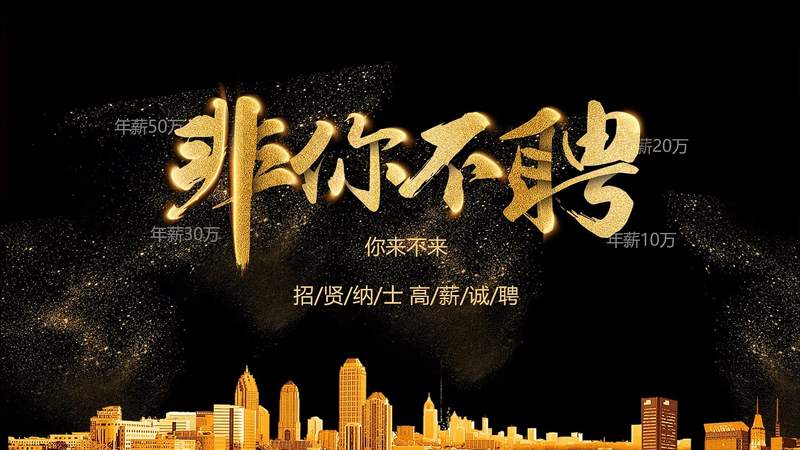 大气黑金校园招聘企业介绍招聘宣讲PPT模板