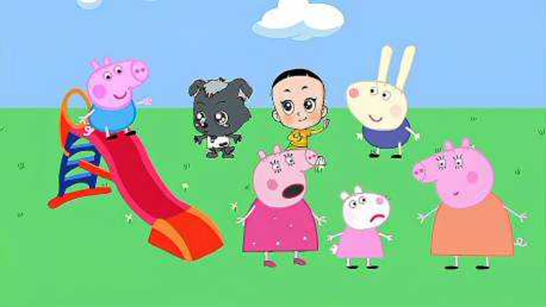 乔治霸占着滑滑梯不让小朋友玩,猪妈妈这样做法对不对呢?