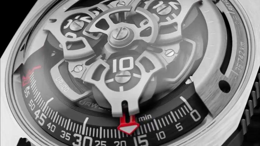 地球自转刻度时:Urwerk UR-100 SpaceTime 腕表