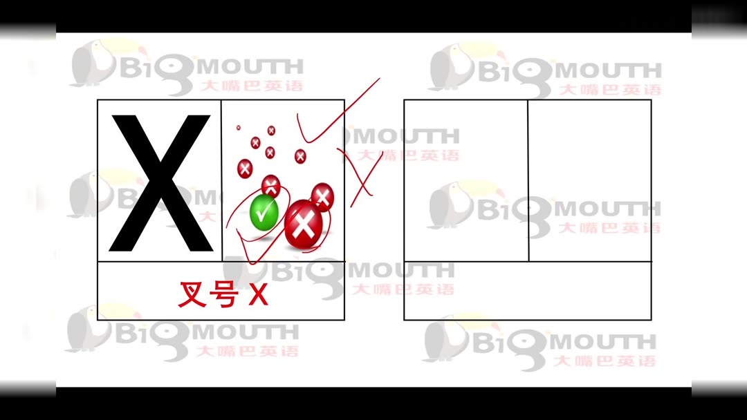 二十六个英文字母教学——Xx