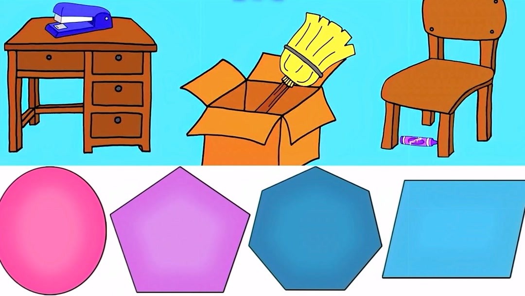 快乐英语校园物品几何形状学习书适优阅儿童英语