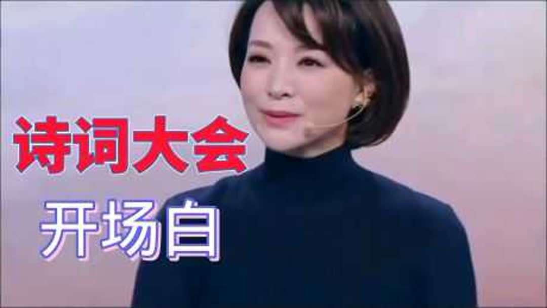 央视一姐,董卿《中国诗词大会,开场白》才女,口才横溢出口成章