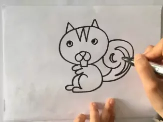 七彩小画家: 儿童简笔画1分钟画一只小动物, 儿童绘画其实很简单