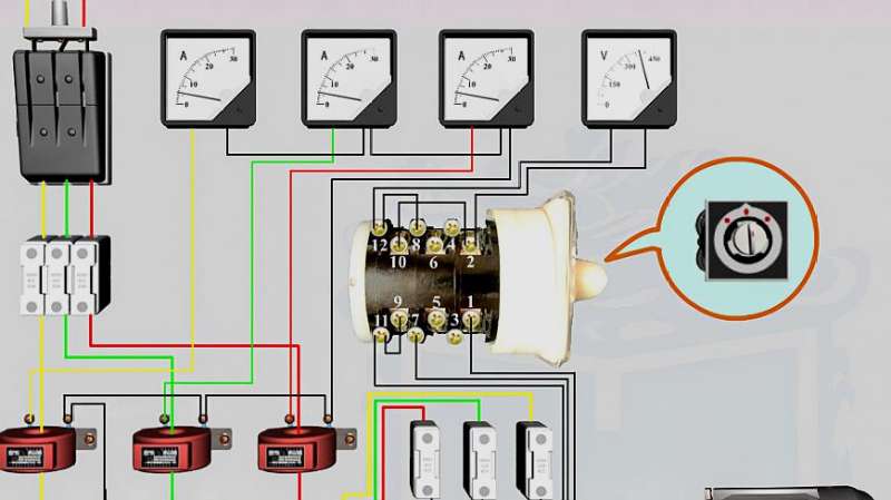 电工知识:配电柜如何检测三相电的电压;电流