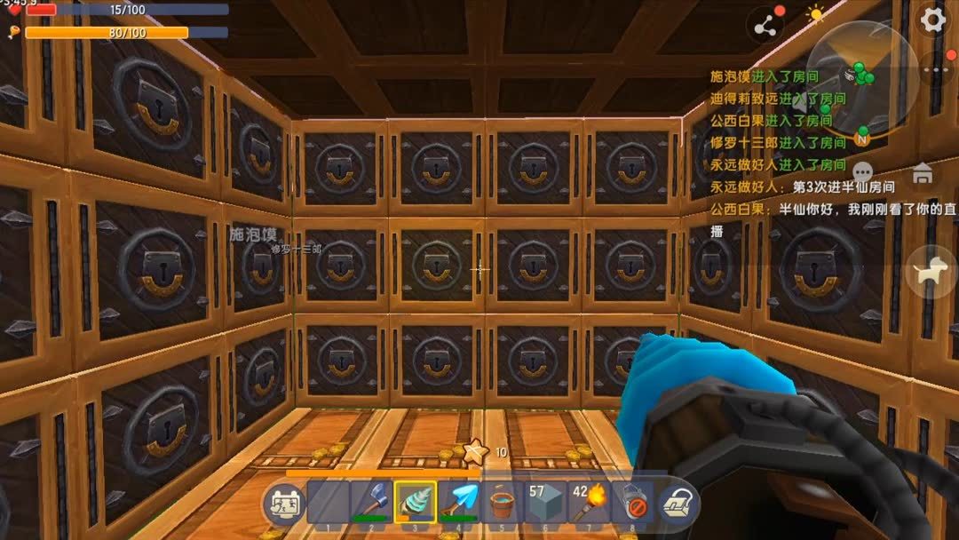 迷你世界:40人混乱生存,为刷石机做准备,半仙家被伙伴嚯嚯惨了