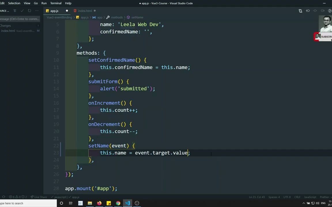 10.Vuejs中实现双向数据绑定的v-model指令--Vue3