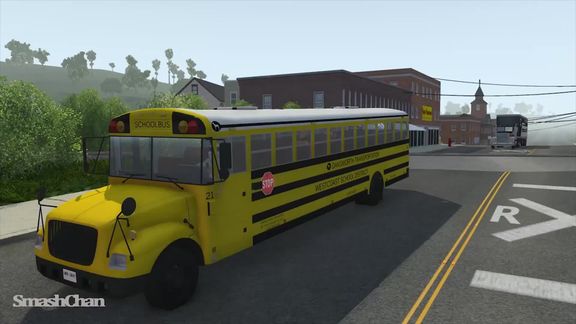 BeamNG DRIVE:大客车之间相撞事故模拟