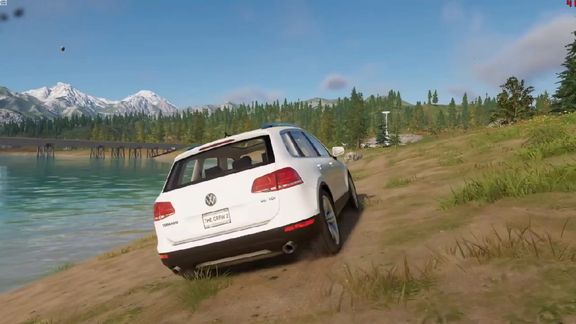 汽车模拟器:全特效驾驶大众汽车带你们看风景,分不清游戏和现实