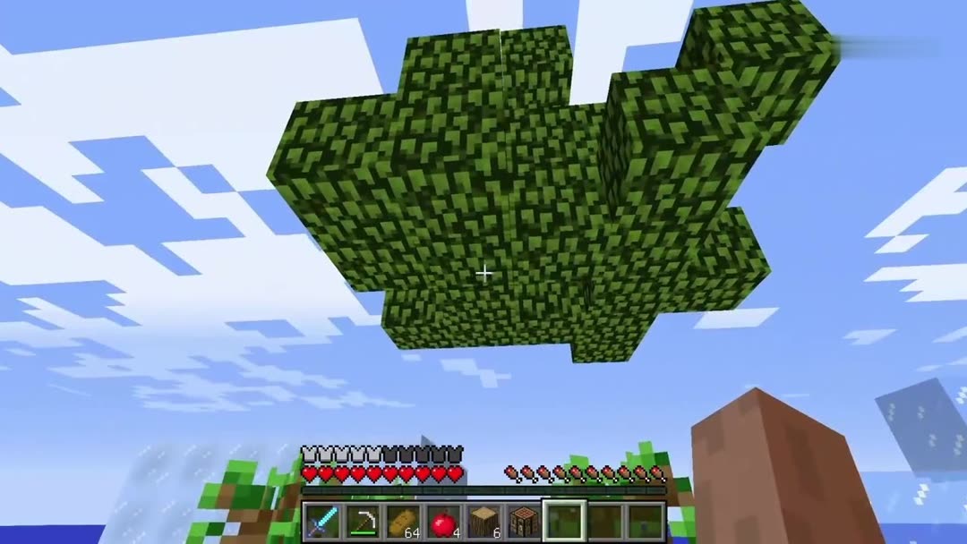 大海解说 我的世界 冰雪空岛生存挖黄金钻石宝藏