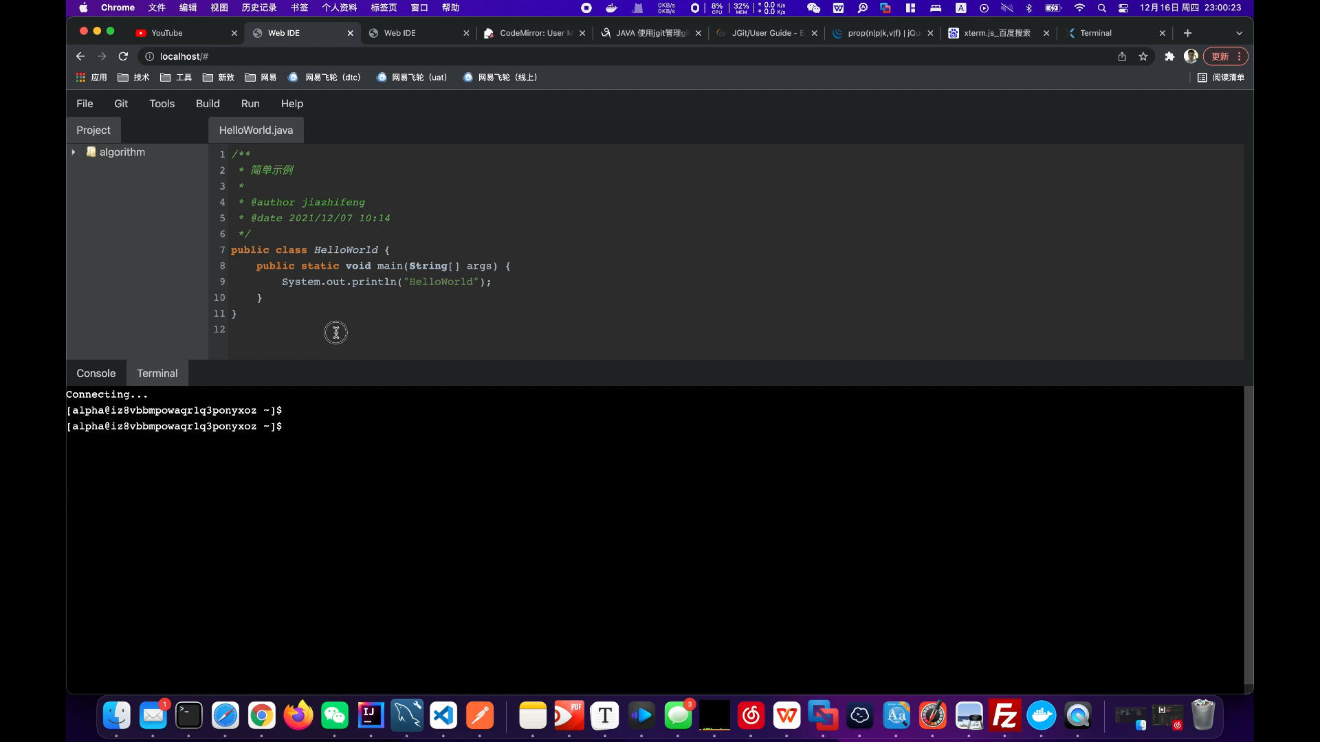Web IDE命令行终端