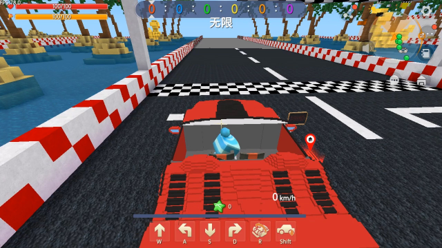 迷你世界:开跑车跟小伙伴互飙,漂移过弯显然不适合小正