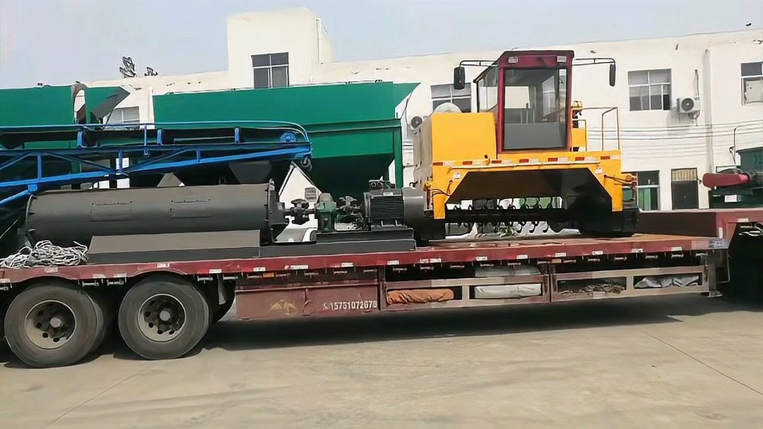 1万吨颗粒有机肥生产线整套设备厂家装车发货视频清单