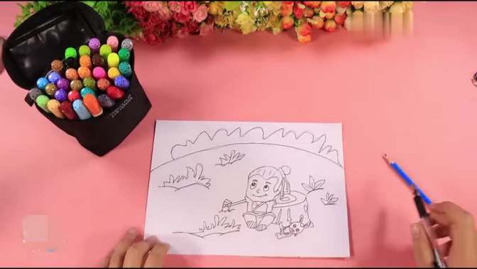 成语故事守株待兔:边讲故事边画简笔画