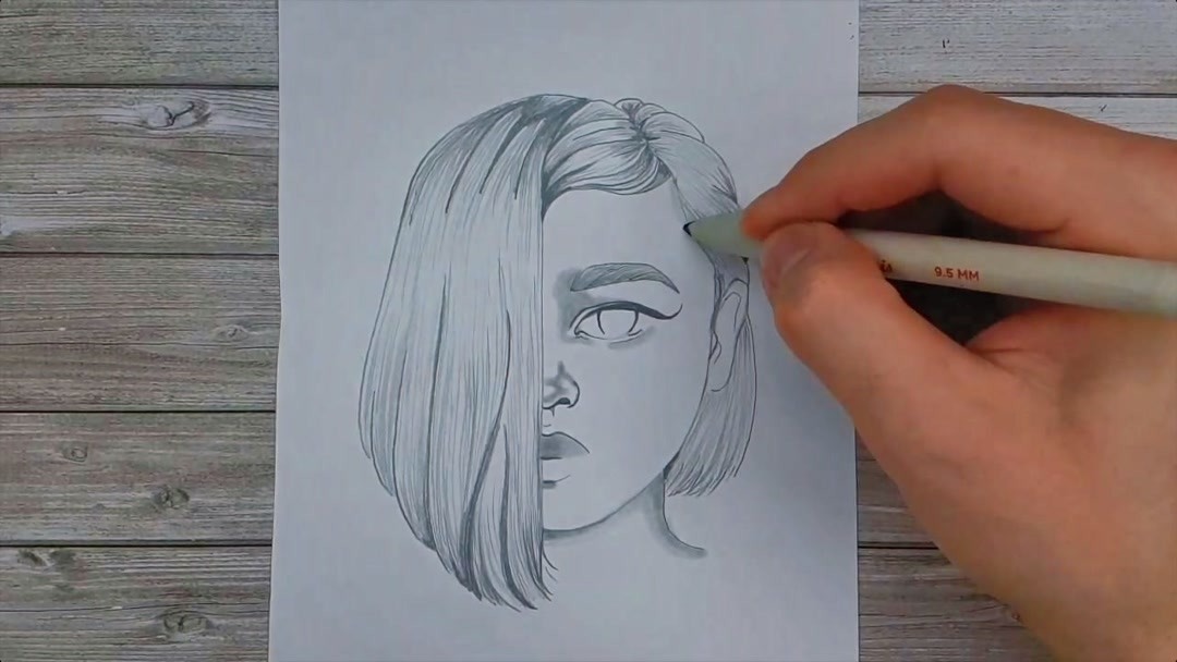 绘画教程:如何画一张清凉的发型和脸型