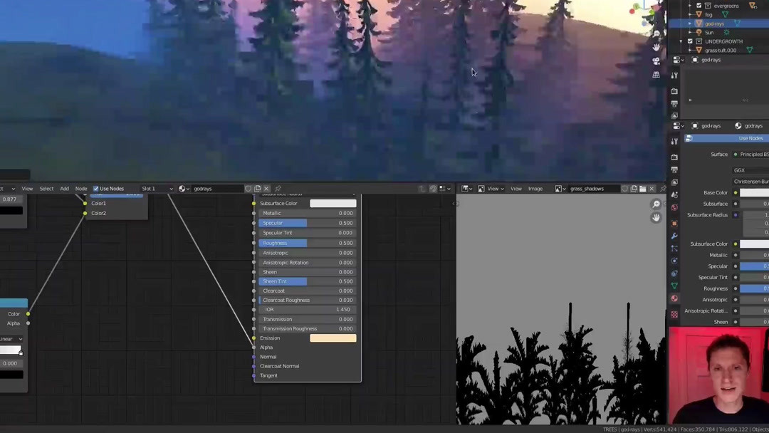 Blender 3D森林环境场景制作工作流程视频教程 人人素材RRCG