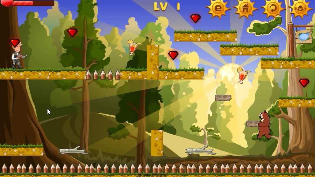 熊出没 找水源 移动的柱子 游戏