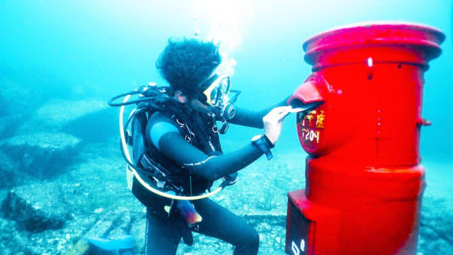 最奇怪的邮筒,隐藏在十米深的海底下,却每天收到两百封信