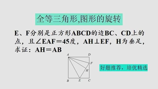 初二数学,全等三角形培优训练,期末考试复习,图形的旋转