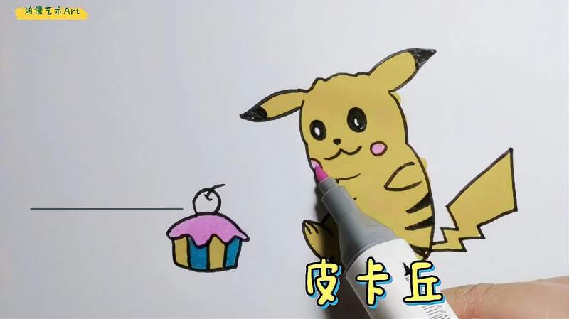 简笔画皮卡丘的简单画法