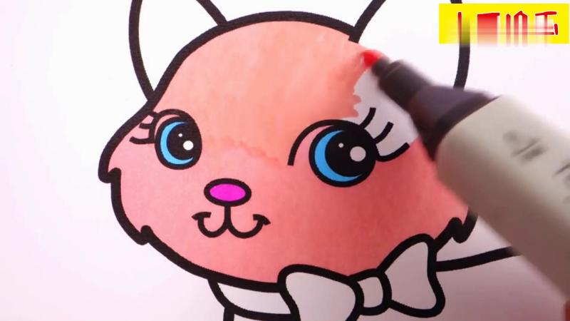 创意亲子简笔画,亲子画一只可爱的小猫咪,色彩认知提高创造力
