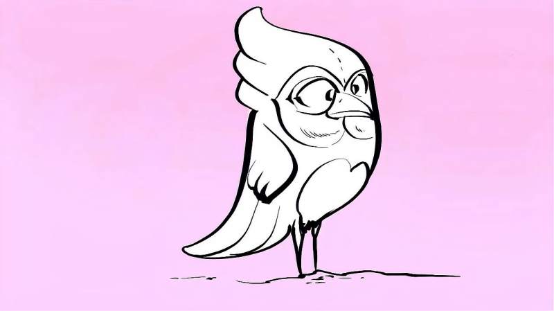 新手小白自学简笔画,可爱的小鸟绘画过程分享