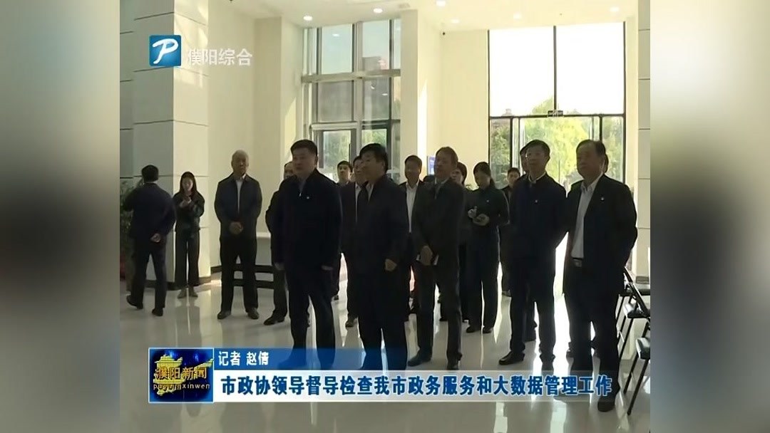 市政协领导督导检查我市政务服务和大数据管理工作