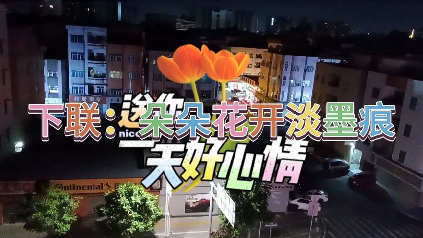 上联?下联:朵朵花开淡墨痕