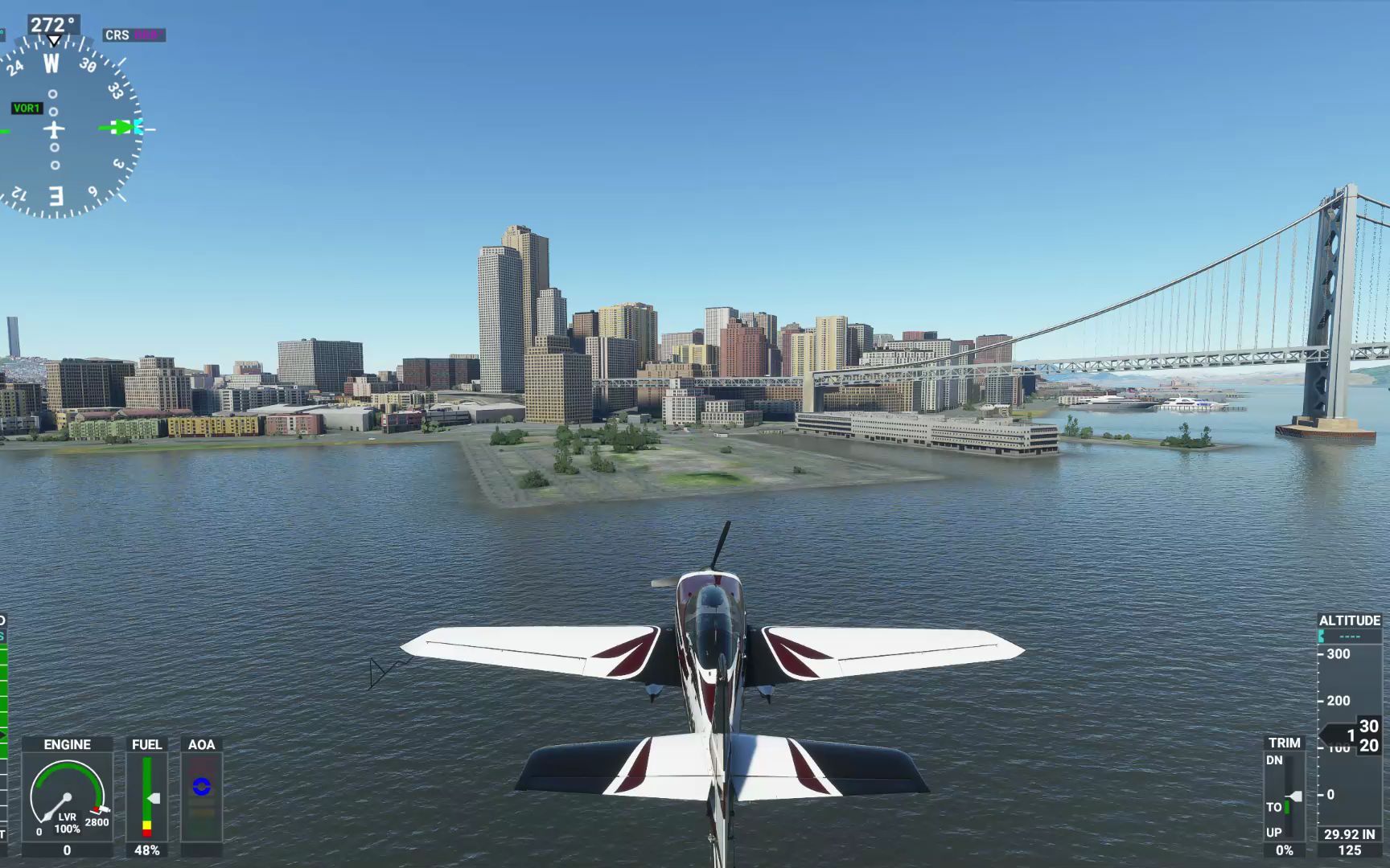 微软模拟飞行 螺旋桨打水骤停后迫降失败