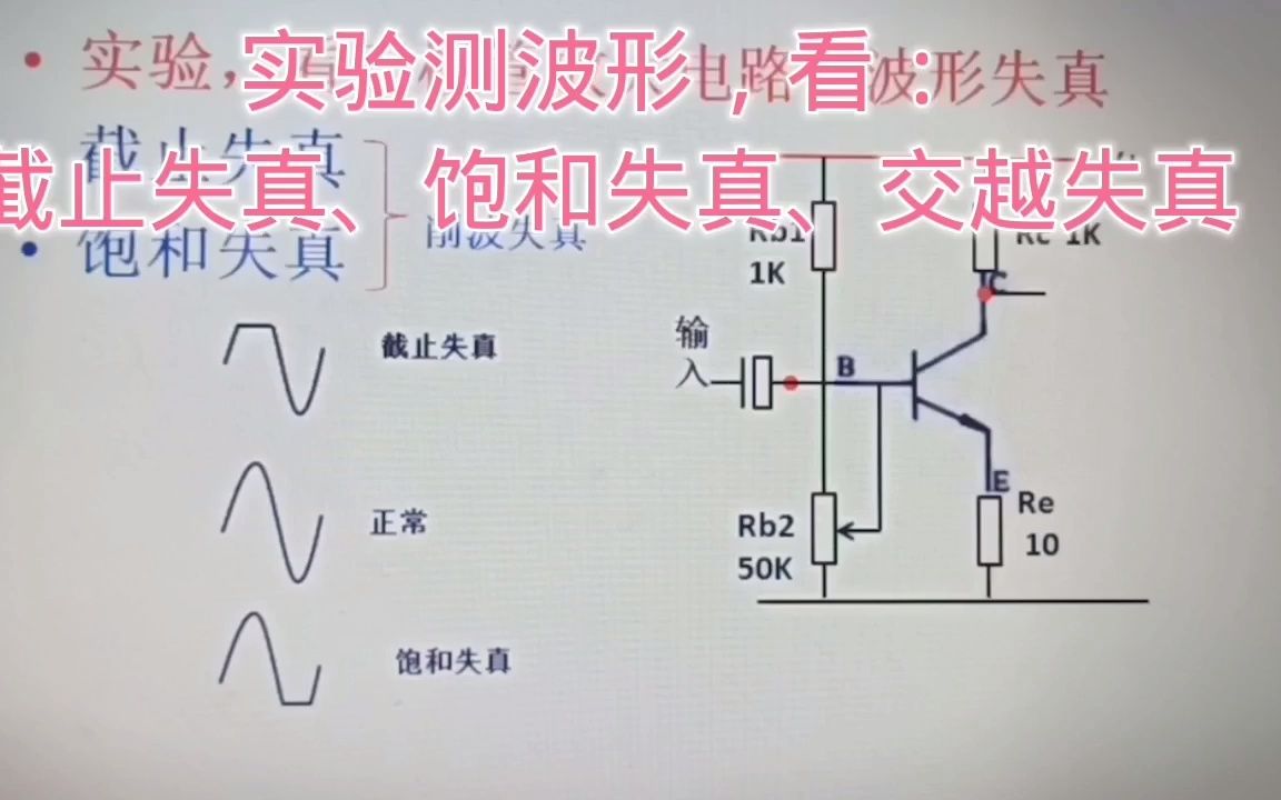 306-实验.原来削波失真和交越失真的波形是这样的,涨见识了