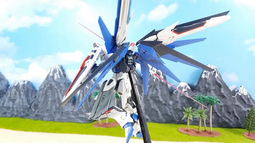 高达模型定格拼装,MG 自由高达 Ver 2.0