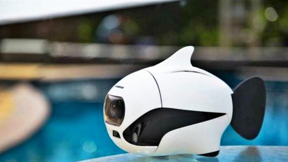 这个水下仿生无人机,自身带有九轴传感器,外形就像一只大头鱼