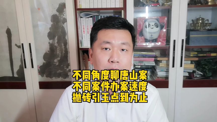 不同角度聊唐山案不同案件办案速度抛砖引玉点到为止