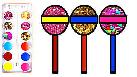 宝宝学画画:幼儿学画棒棒糖,画法简单好学,提高宝宝艺术感