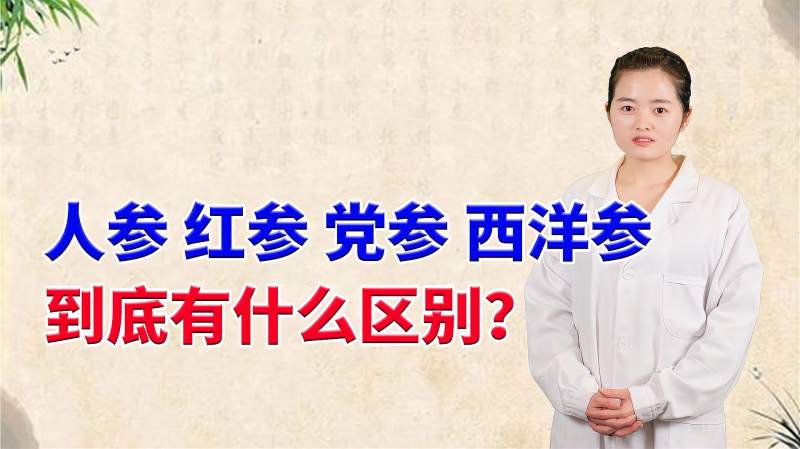 人参、红参、党参、西洋参…到底有什么区别?