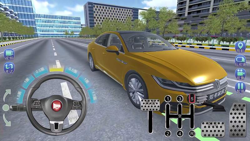 模拟驾驶:小冯开大众CC挑战停车楼,这轿车外观相当时尚运动