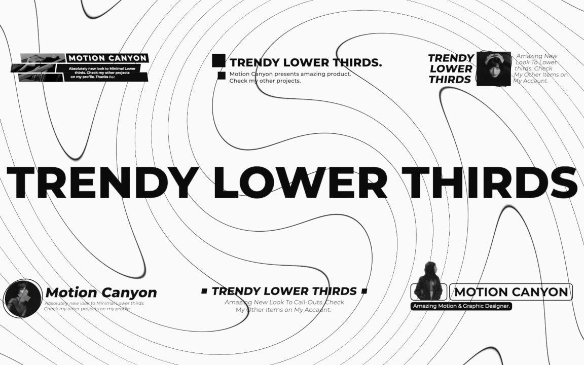 PR模板 | 时尚高级视频动画动态片头黑白简约素材产品介绍