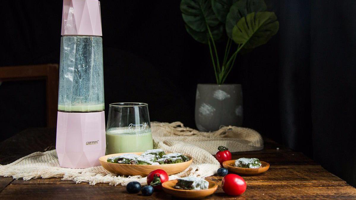 【抹茶蜜豆麻薯】只要微波炉就能做的甜品,夏天请冷藏食用哦!