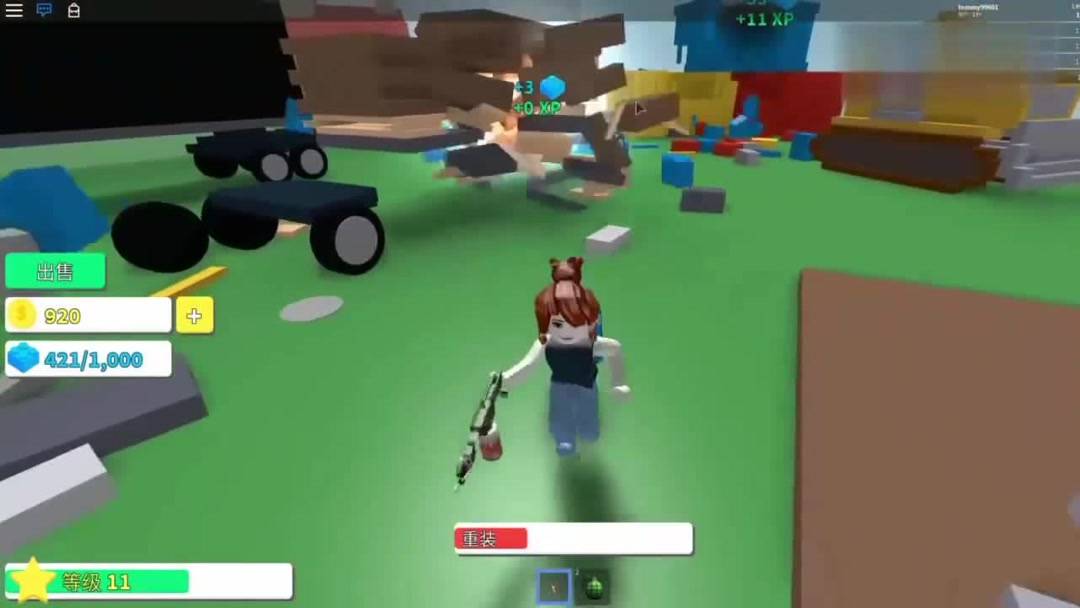 破坏模拟器04 轰炸大别墅,积木方块收集很过瘾