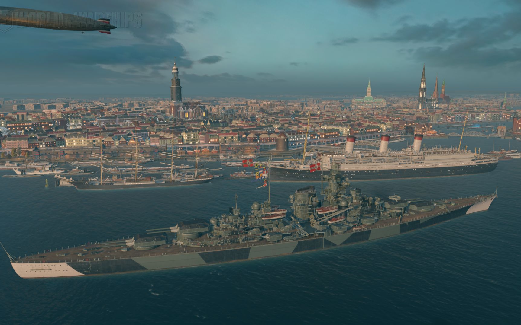 战舰世界美服0.810-德国战列提尔比茨强势5杀肉搏carry!