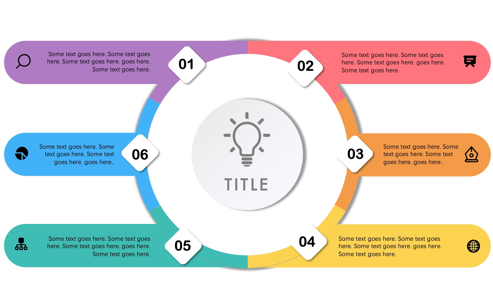 PPT一招鲜——彩色环形信息图