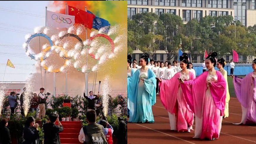 运动会开幕式女生扮七仙女仙气飘飘,盘点高校运动会硬核开幕式