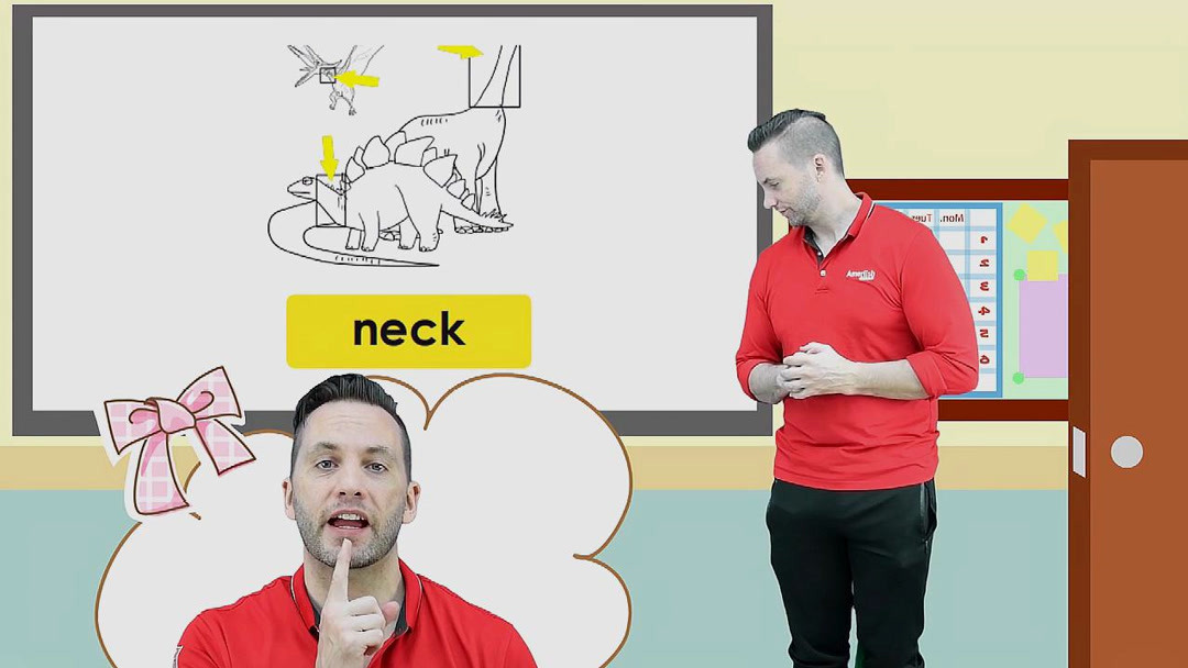 「孩子学英语」neck的标准美式读音?脖子用英语怎么说?