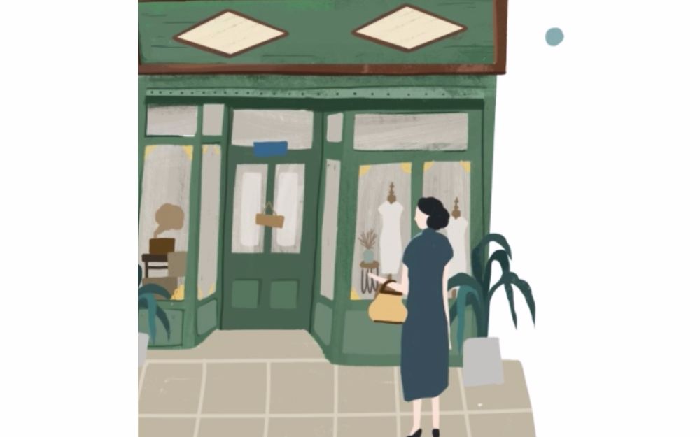 ...商画】零基础也能听得懂的教程,一节课教你用PS实现复古旗袍店设计~