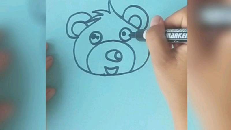 儿童画、简笔画:小熊怎么画