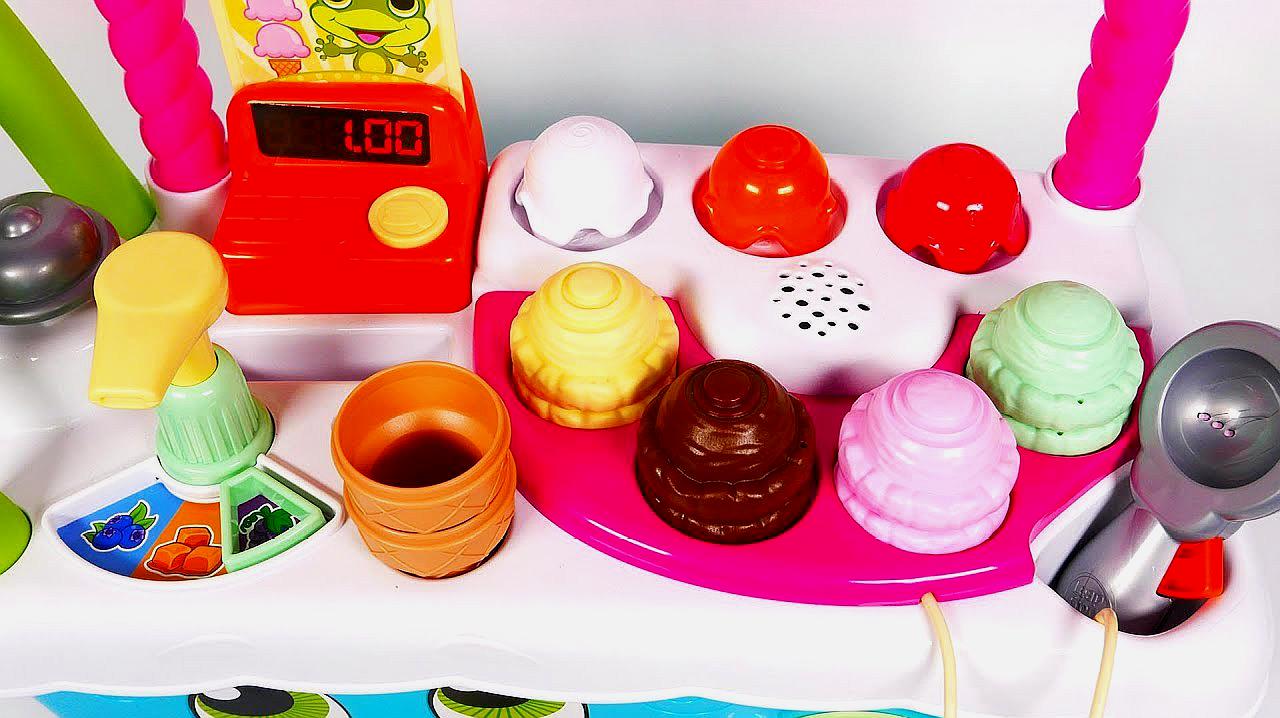 卡通益智烹饪手推车冰淇淋玩具模型